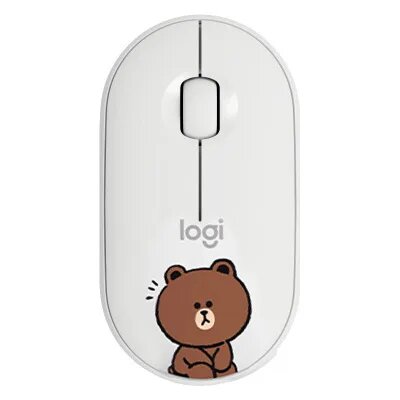 Logitech Pebble Бесшумная Bluetooth мышь Pebble Bear