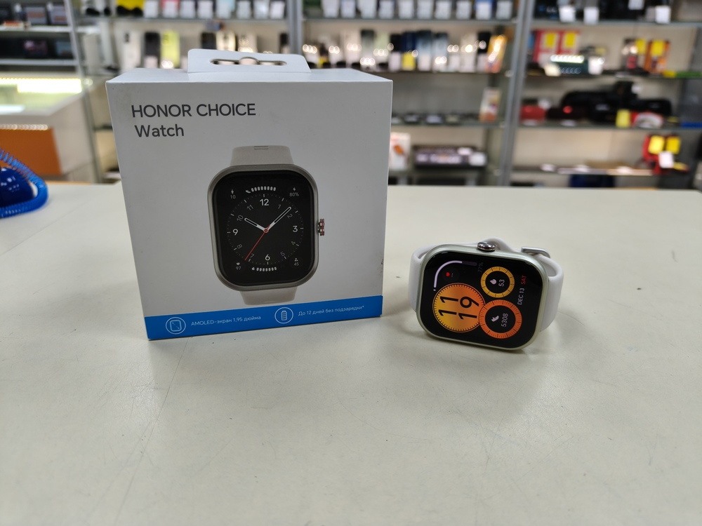 HONOR CHOICE Watch Смарт-часы white (белые) (Ru) Размер корпуса: 49,7 мм x 39,9 мм x 10,2 мм (Б/У)