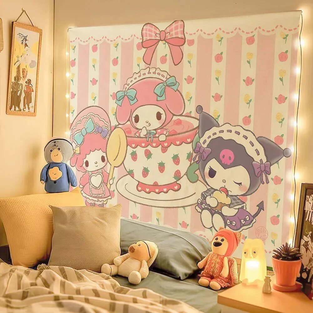 Гобелен "Sanrio и Моя Мелоди", 75х100 см, 11x11