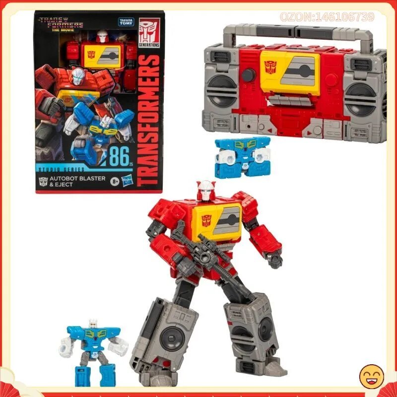 Трансформеры Игрушка Studio Series Voyager Class SS86-25 Autobot Blaster & Eject 6,5 дюйма (16,5 см) F9654