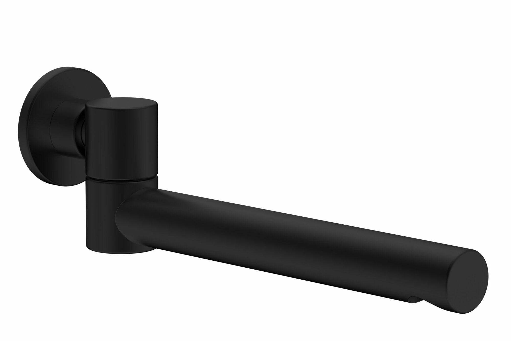 Излив для смесителя встраиваемый AQUAme матовый черный AQM8303MB