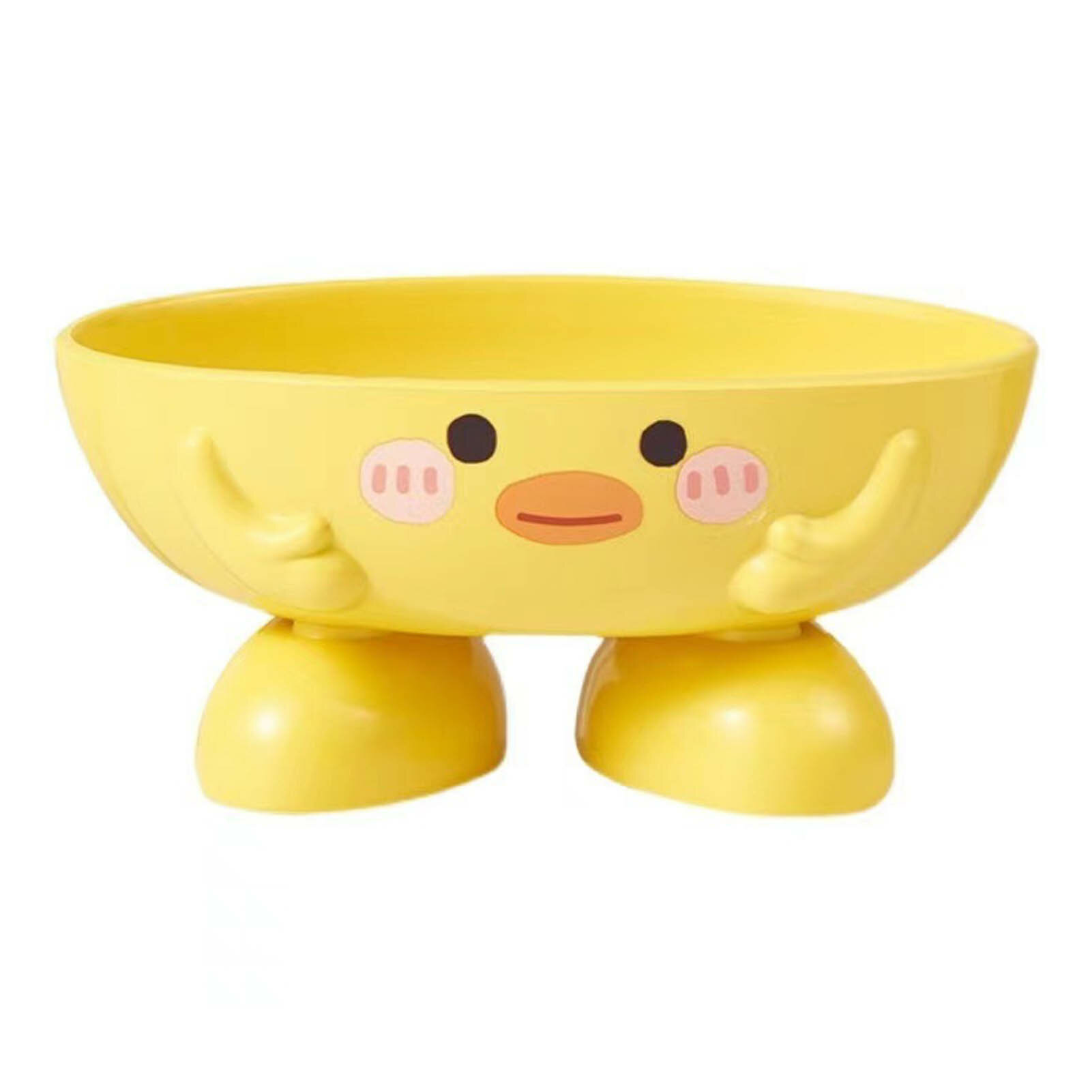 Duck Soap Box for Kids Cartoon Cute Fast Drying Heightened Holder with Multiple Draining Holes Shower Room