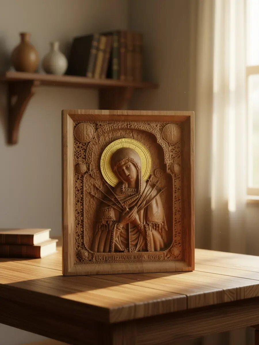 Освященная Икона Божией Матери Умягчение Злых Сердец