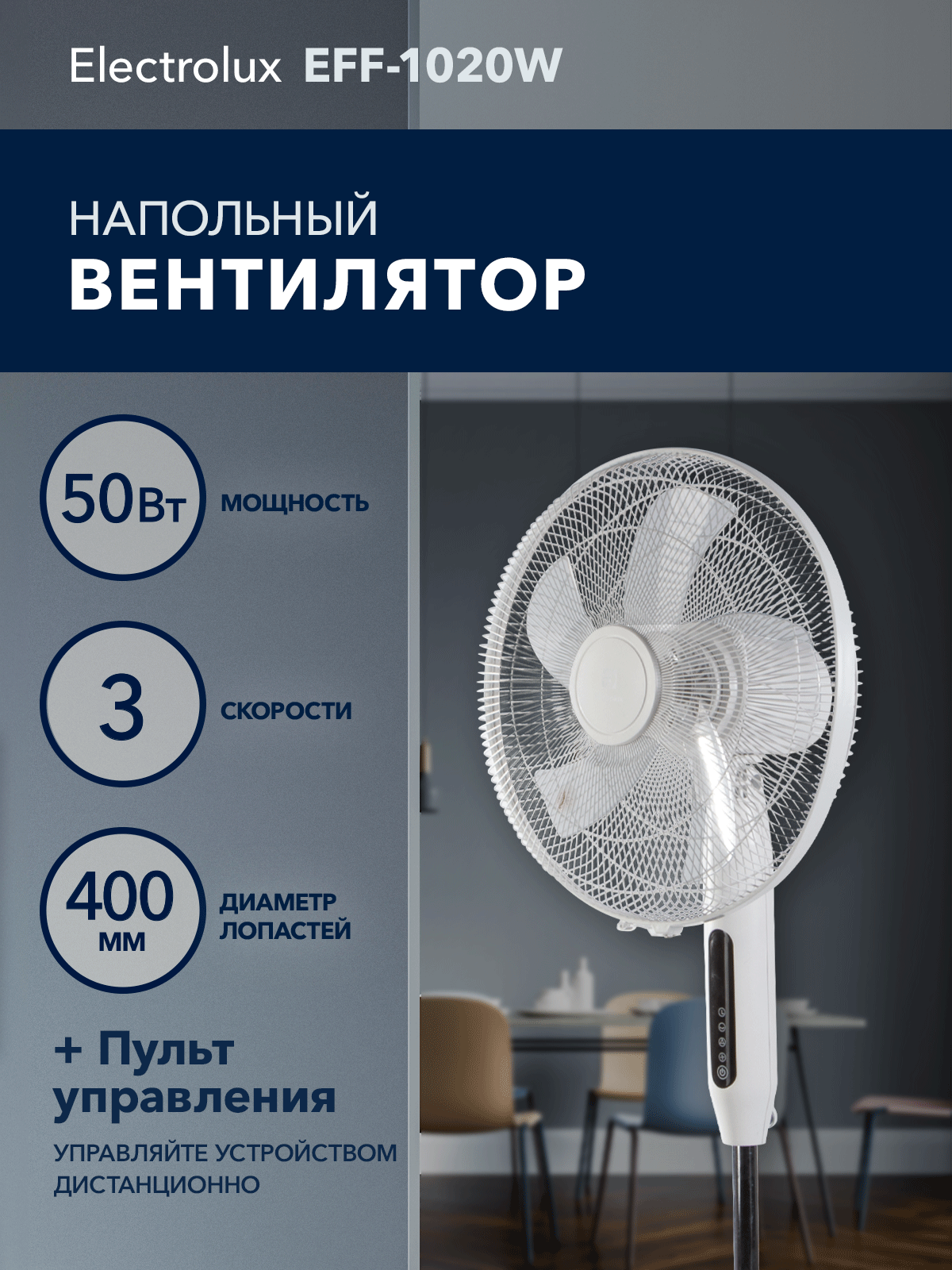 Вентилятор напольный Electrolux EFF-1020W