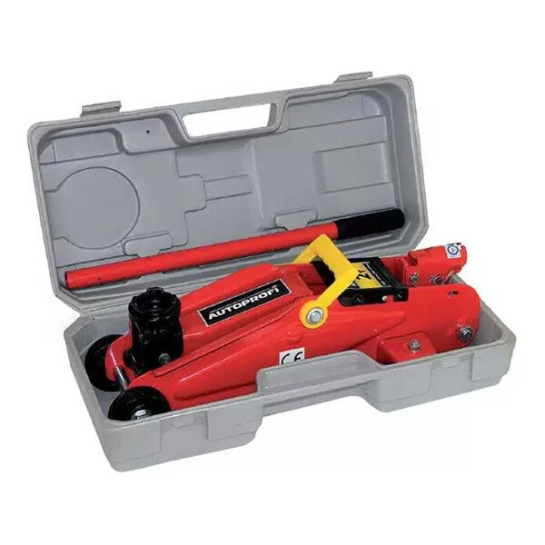 Домкрат подкатной 2 тн в кейсе Autoprofi, высота подъема 135-330 мм