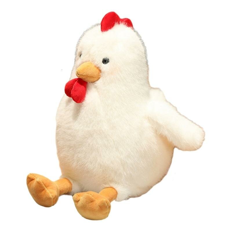 Плюшевая курица-игрушка, Белый - 45cm