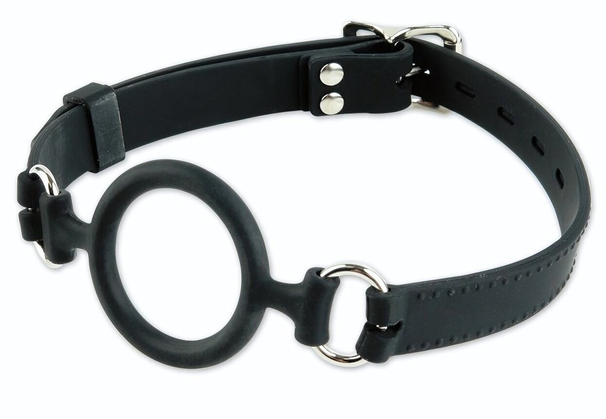 О-образный силиконовый расширитель рта, черный, 3.8 см, удобный и прочный