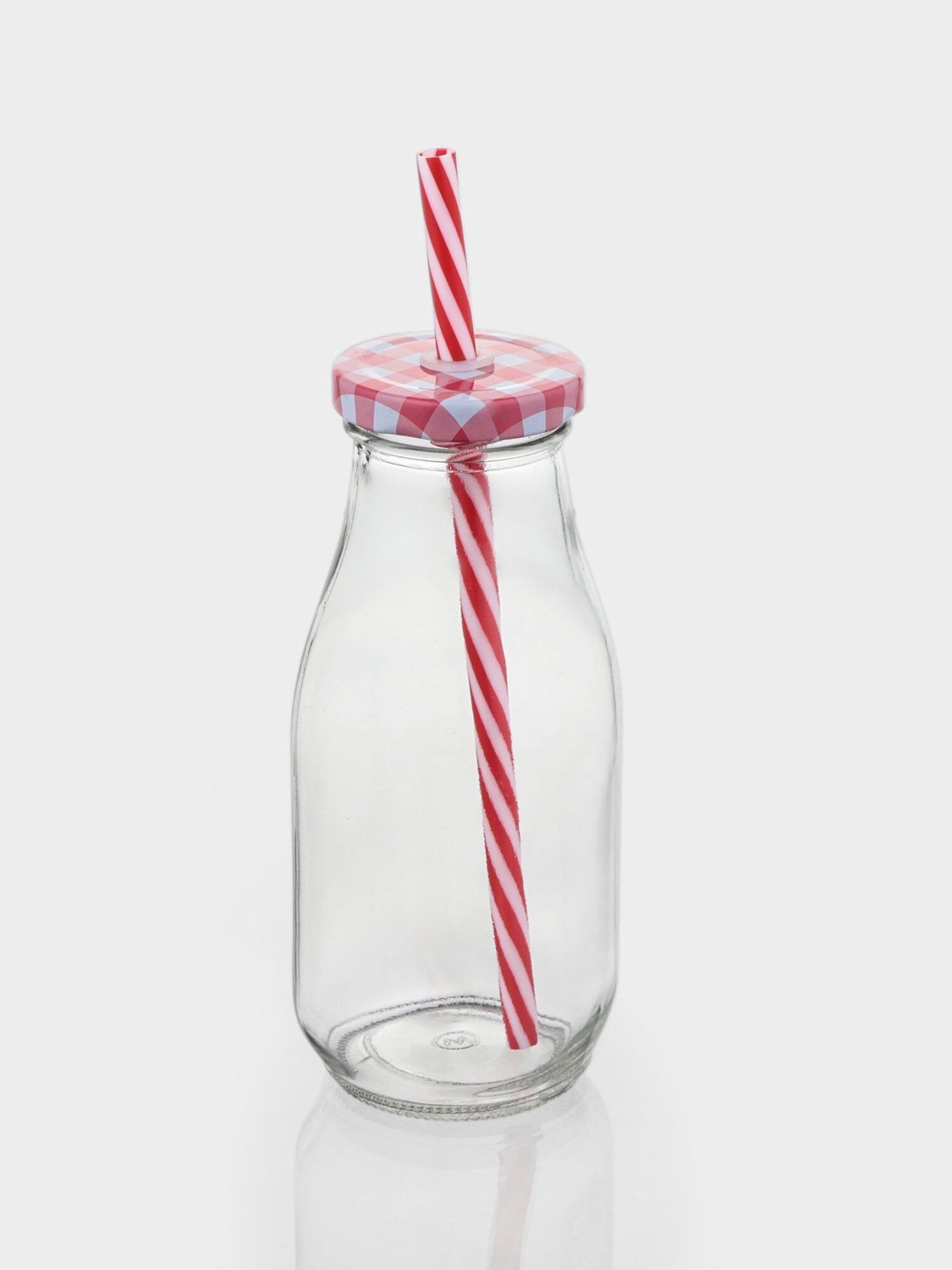 Бутыль «Лаконичность», 350 мл, с крышкой и трубочкой, 6.5×15.5 см, стекло