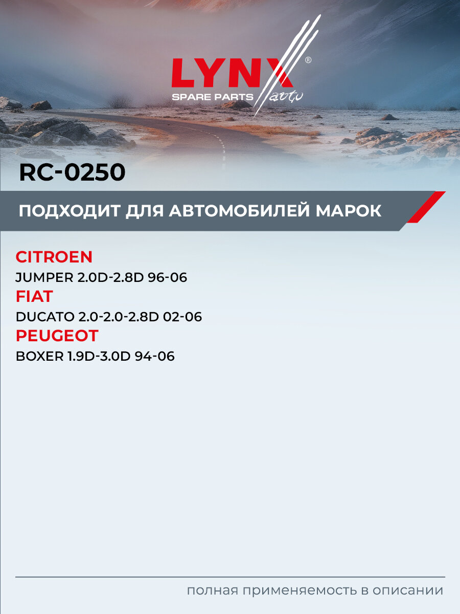 Радиатор кондиционера для FIAT DUCATO / PEUGEOT BOXER / LYNXauto RC-0250 — фото 1