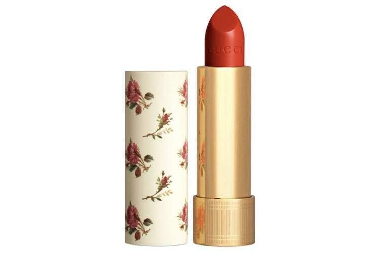 Помада-бальзам для губ женская GUCCI Golden Tube Floral Qingsi Silk, оттенок #301 Coral Phantom