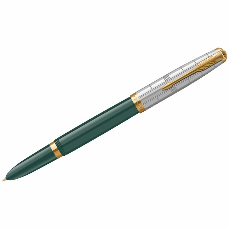 Ручка перьевая Parker "51 Forest Green GT" темно-зеленая, 0,4мм, подарочная упаковка