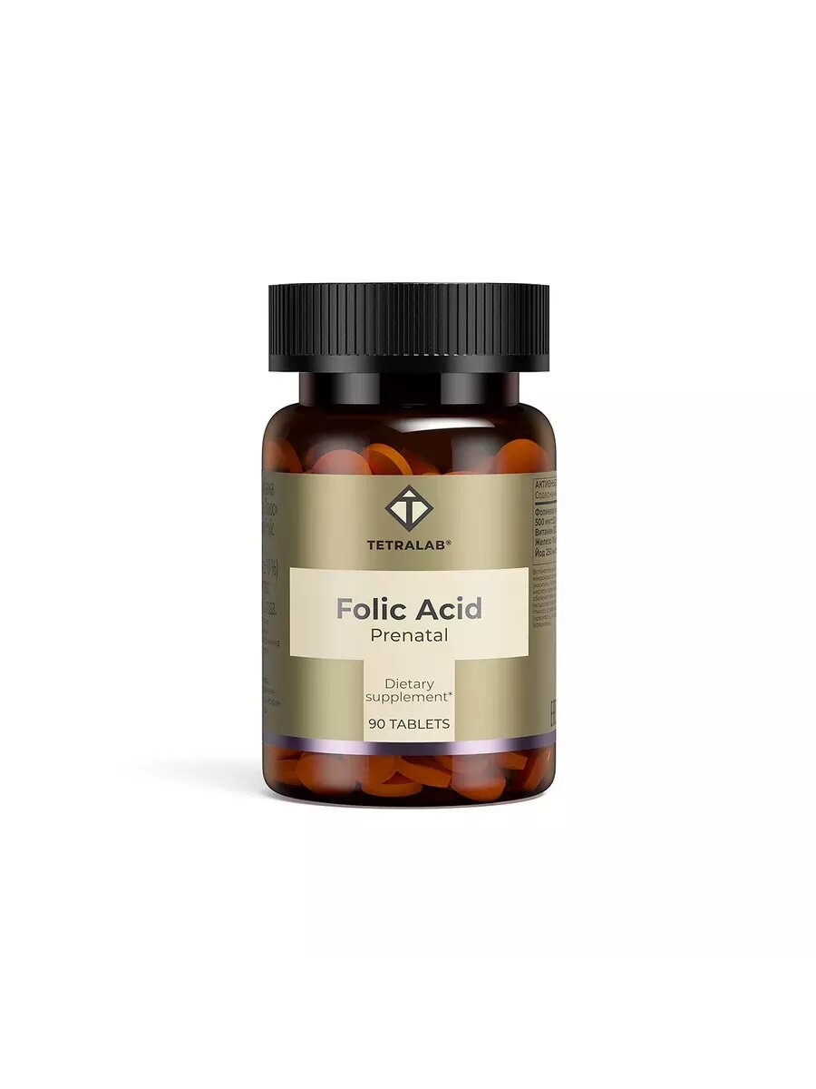 Tetralab пренатал фолиевая плюс 90 шт. таблетки, покрытые об