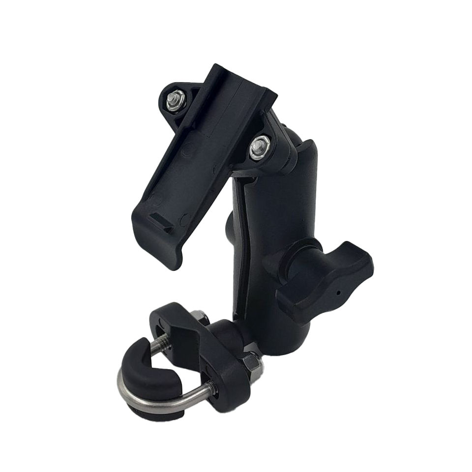 Универсальное мото крепление VK-30929 на руль для навигаторов Garmin с салазками. Муфта 95 мм