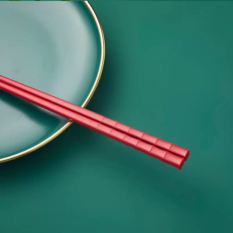 Палочки для еды "Бамбук" Red, для суши, воков, красный цвет, 2 шт