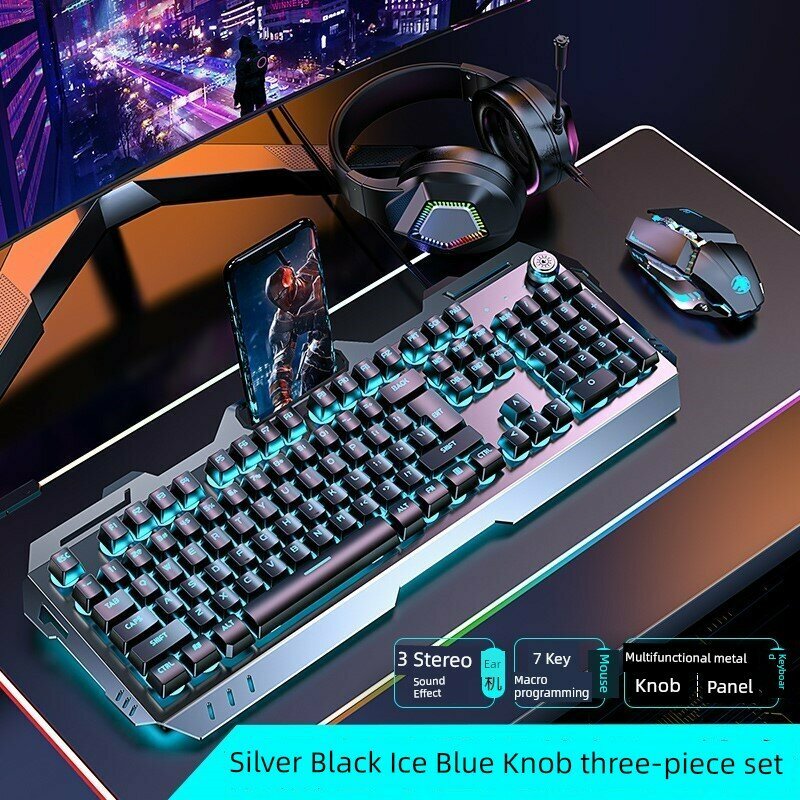 Комплект Spirit Blade подходит для механической клавиатуры и мыши Razer с реалистичным тактильным откликом, проводной