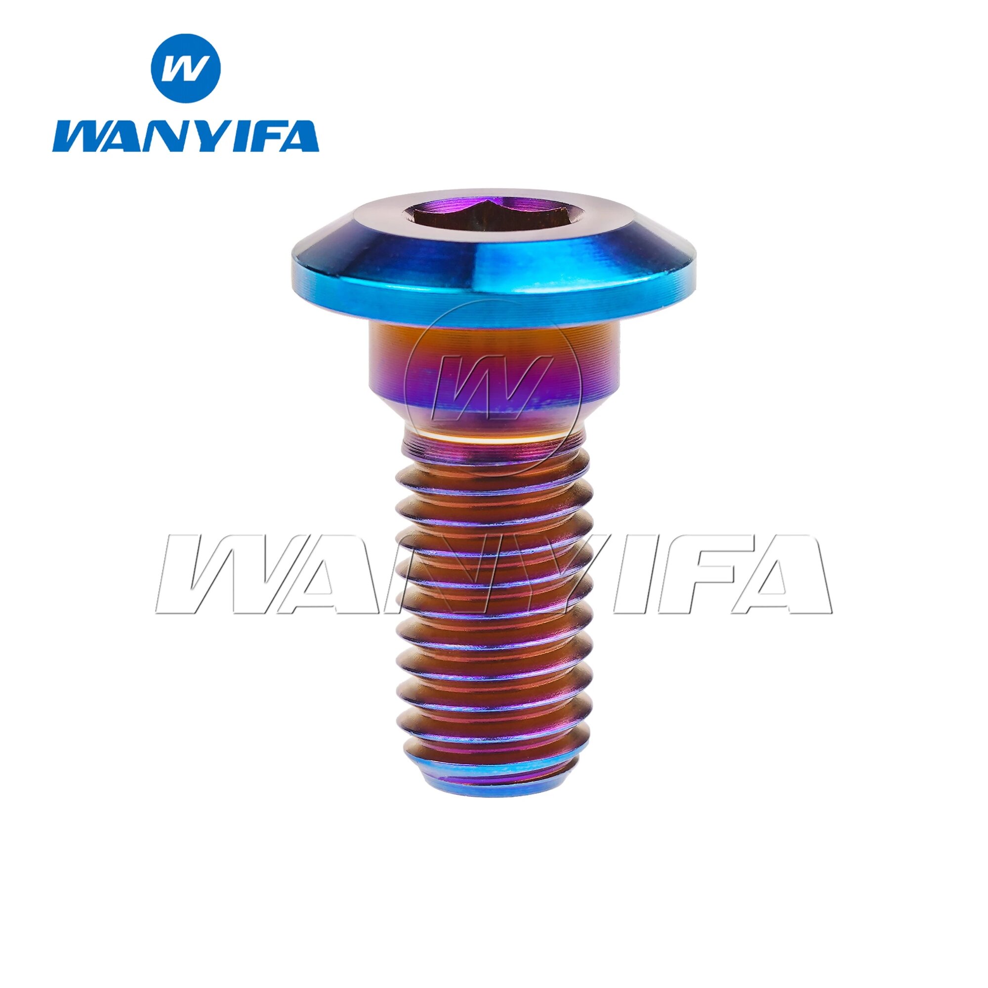 Wanyifa титановые болты M8 x 20 22 25 30 33 мм для болтов ротора дискового тормоза Burn blue, 22mm