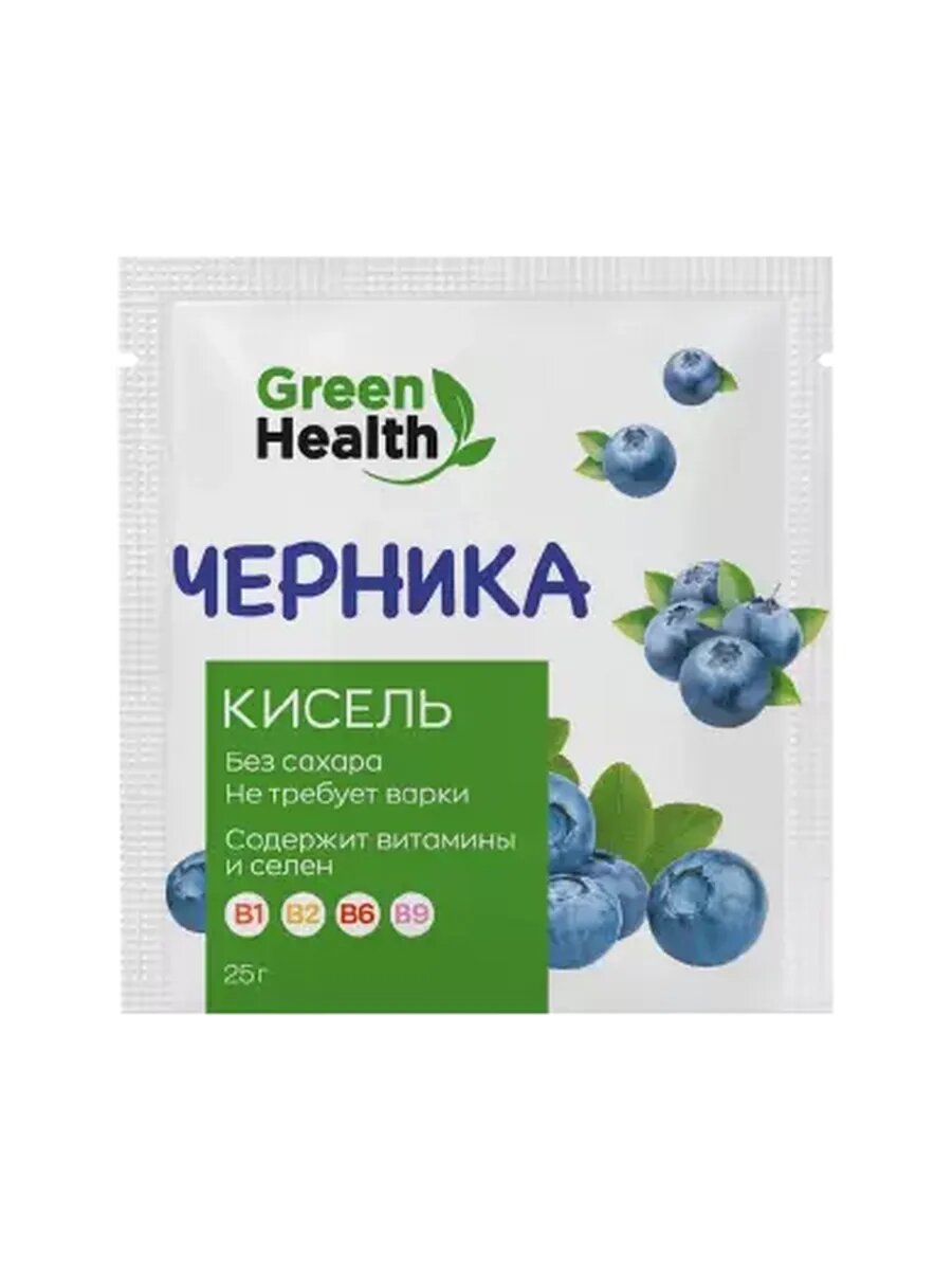 Грин Хэлф Кисель Черника без сахара 25г