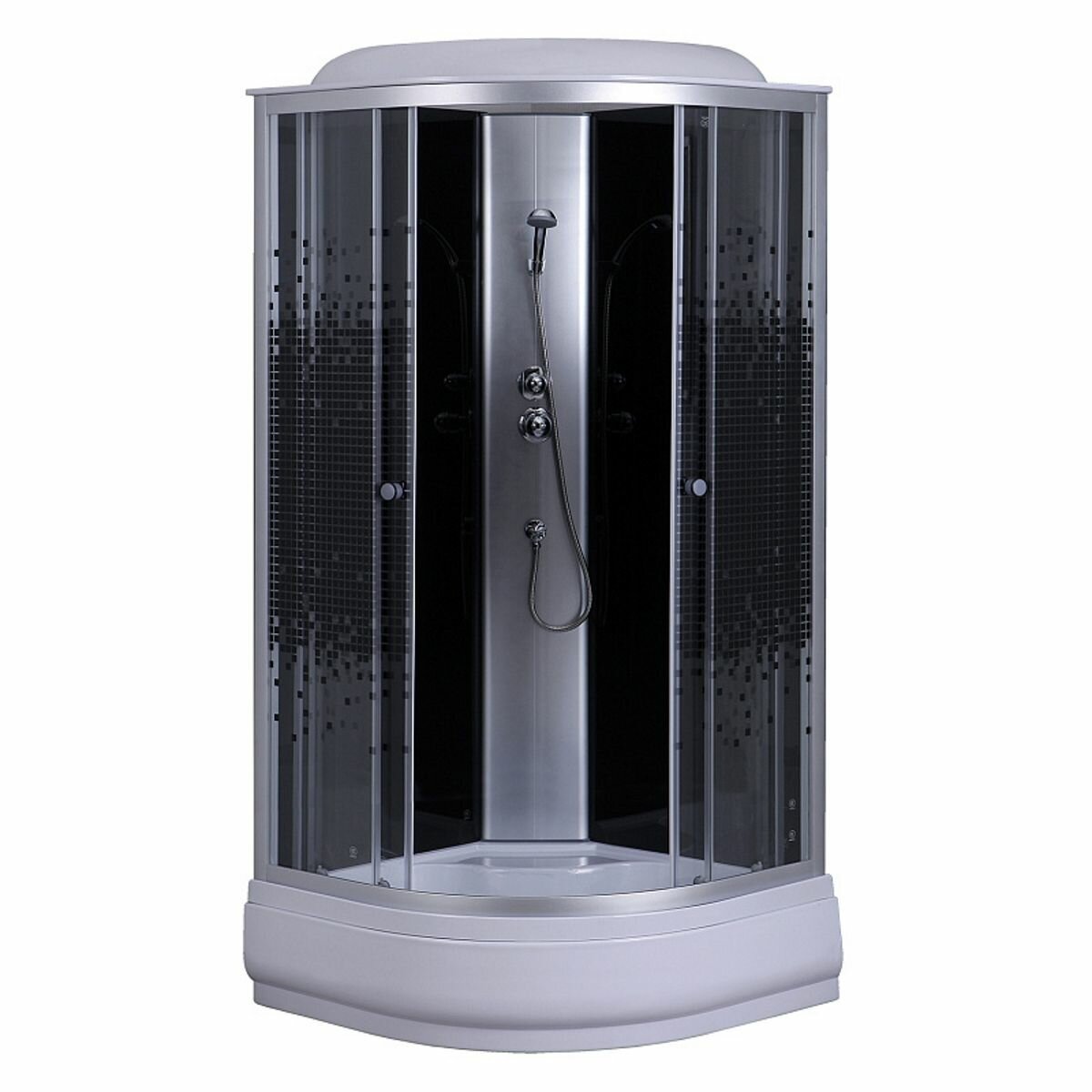 Душевая кабина со средним поддоном 90х90х215 Loranto Sunway CS-6690-25K 90