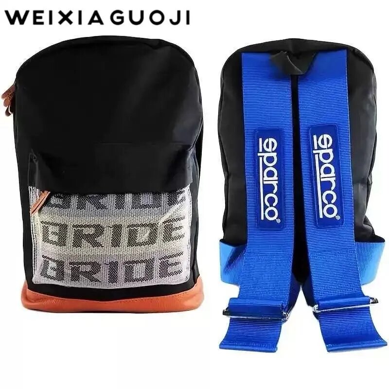Рюкзак JDM BRIDE SPARCO для мужчин и женщин, школьный, городской, туристический, для ноутбука, нейлон, синий