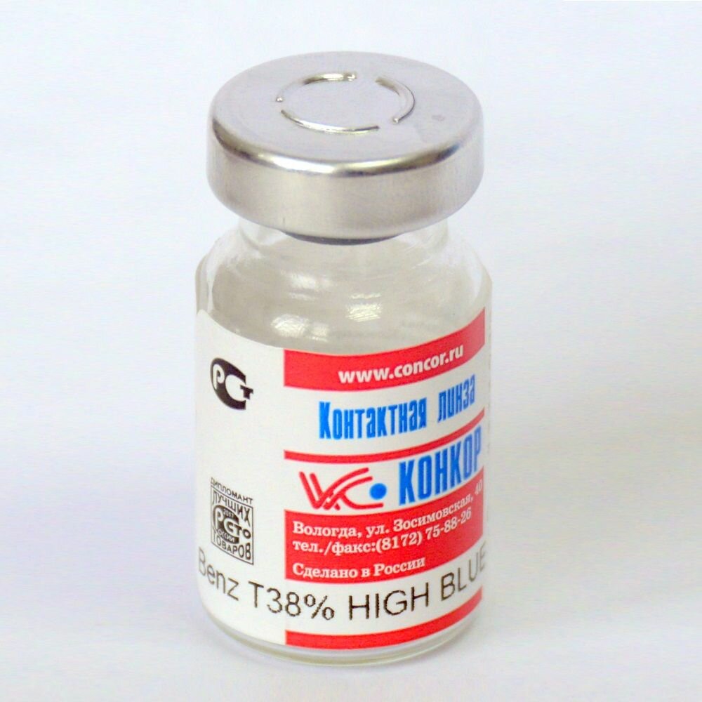 Контактная линза Конкор BENZ 38Т, -15.00 / 14,3 / 8.4 (1 линза во флаконе)