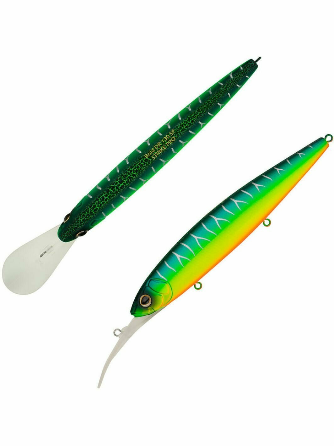 Воблер Минноу Strike Pro Bold Deep Diver 130SP, 130 мм, 25,7 гр, Заглубление 2,5 м-5,0 м, Нейтральный, цвет A223S-RP Pearl