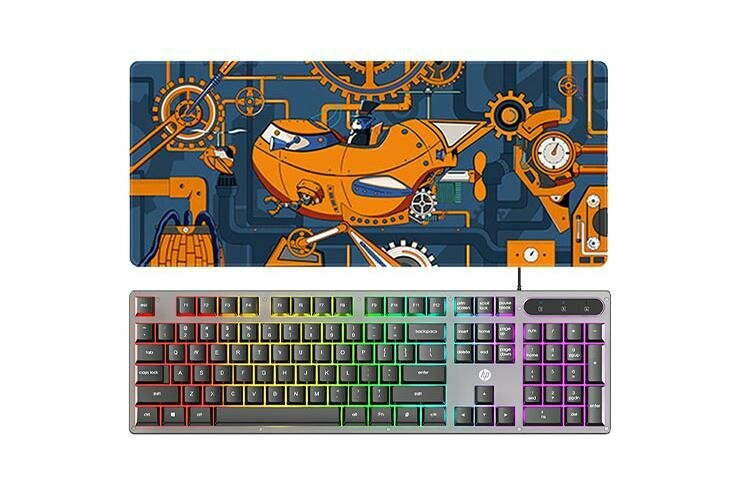 Клавиатуры унисекс HP 5840378 USB, проводная, черная, QWERTY раскладка