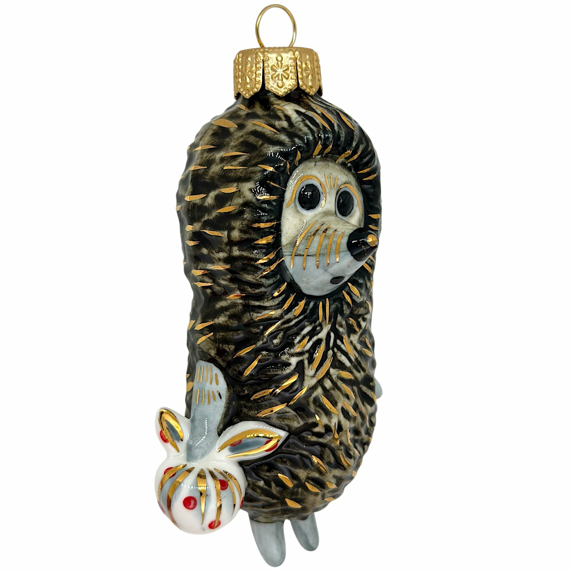 Ёлочная игрушка "Ёжик в тумане" (Лефортовский фарфор)