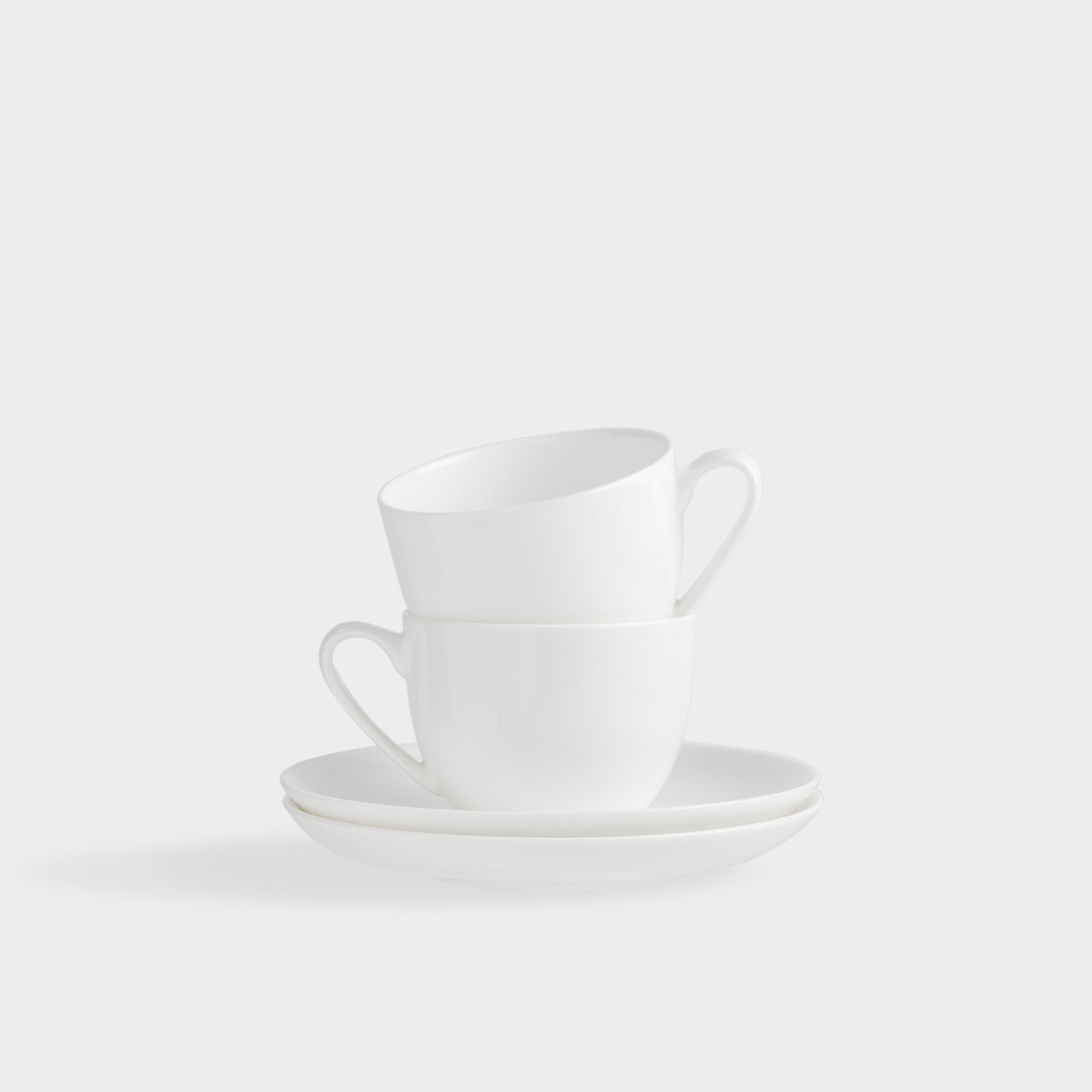 Пара чайная, 2 перс, 4 пр, 270 мл, фарфор F, белая, Ideal white, Kuchenland