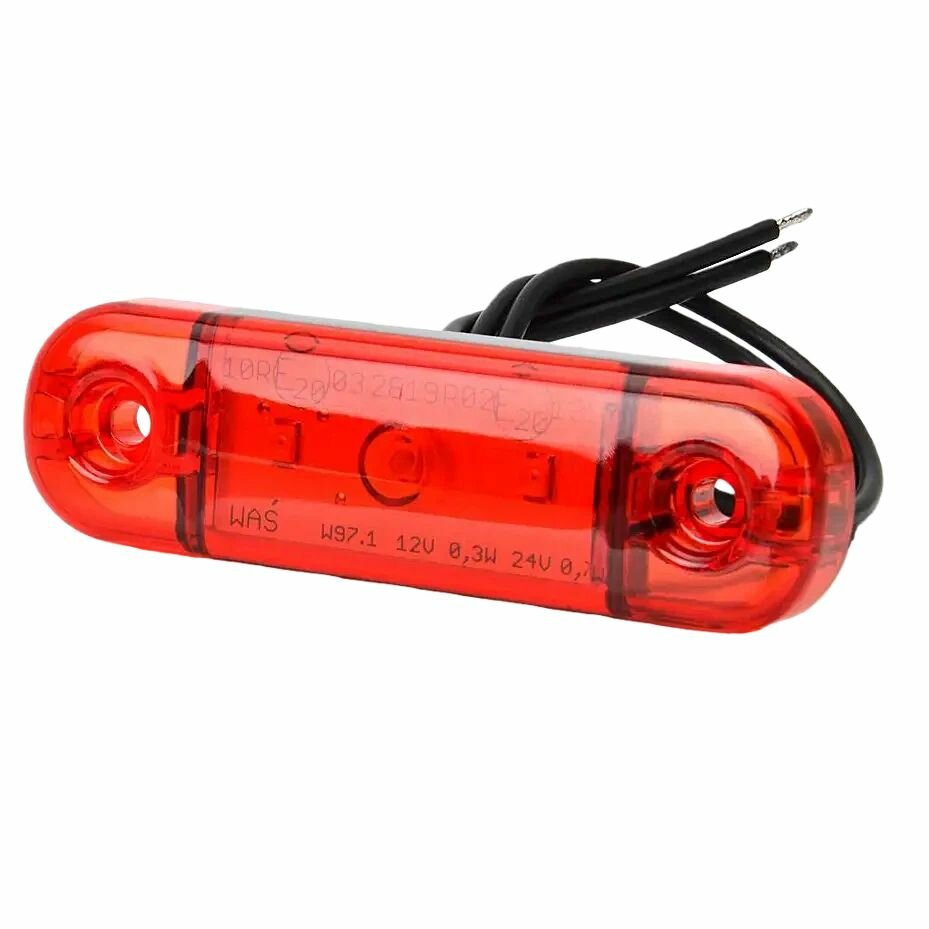Фонарь габаритный WAS 709 W97.1 Super Slim красный 3-LED