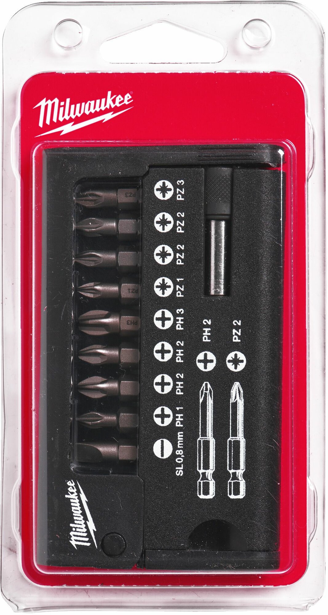 Набор бит Milwaukee Compact Set SL / PH / PZ (12шт)