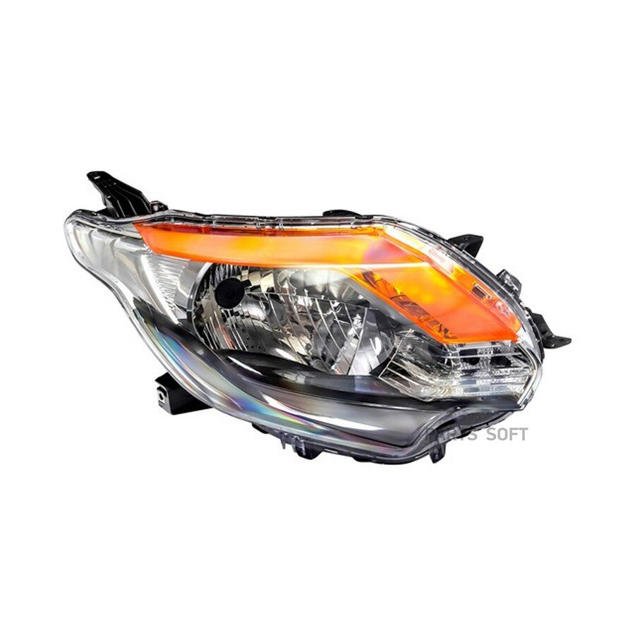 Фара MITSUBISHI L200 / TRITON 15- не ксенон (чёрный) прав. от официального дистрибьютора, DEPO, артикул 21411ADRLDEM2