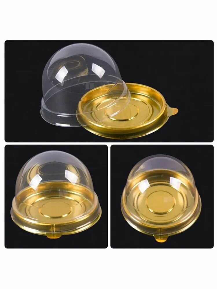 Купольная упаковка для мыла, пирожных, 50 шт, прозрачная