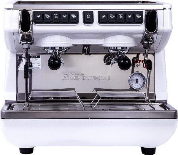Кофемашина-автомат Nuova Simonelli Appia Life Compact 2Gr V 220V white+economizer+high groups традиционная с 2 высокими группами и экономайзером