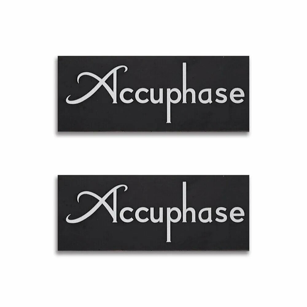 Индивидуальные черные значки-логотипы Accuphase для оборудования, 63мм 25мм