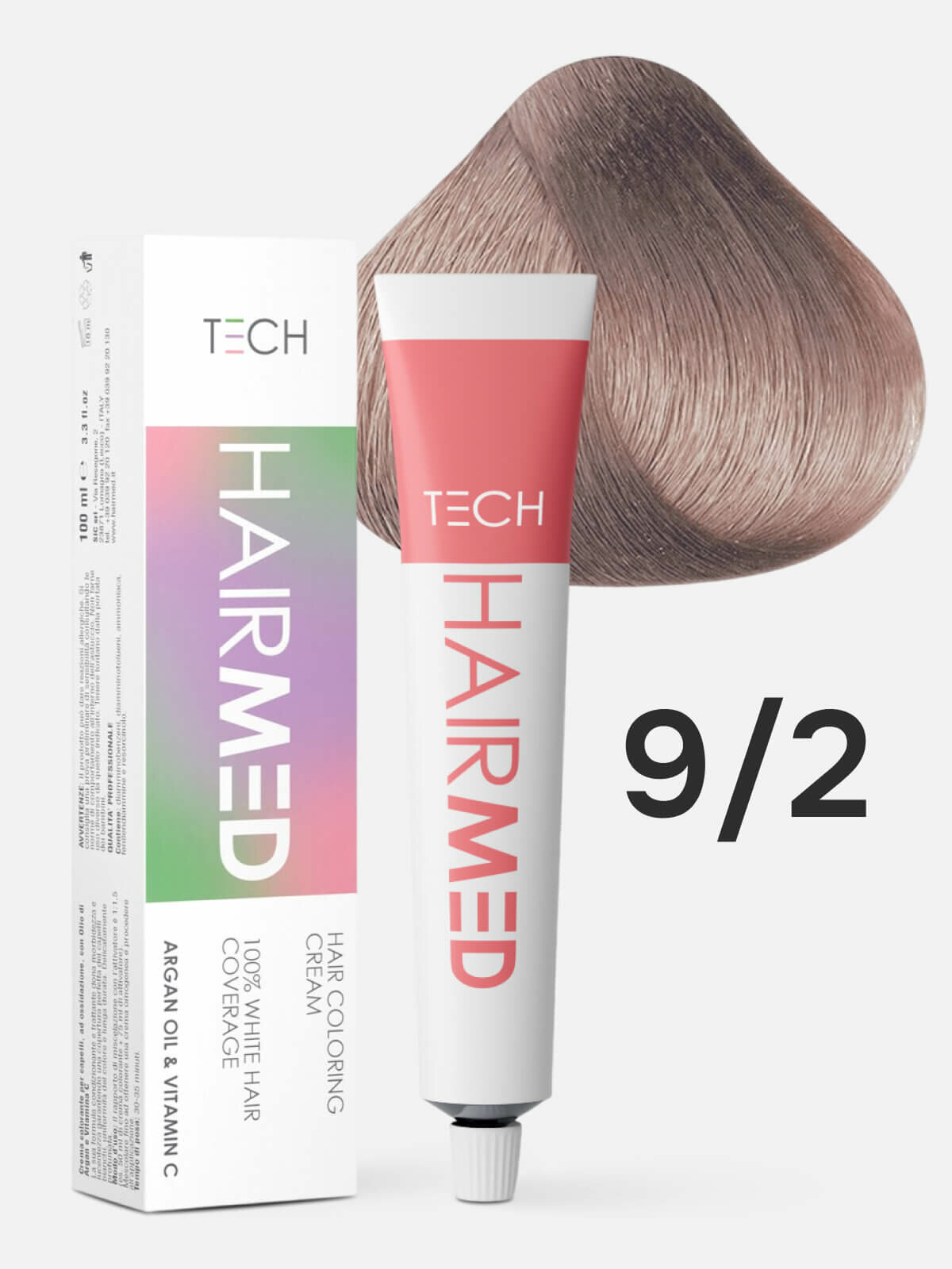 Крем - краска для волос профессиональная Hairmed 9/2 Блонд Фиолетовый, 100 мл