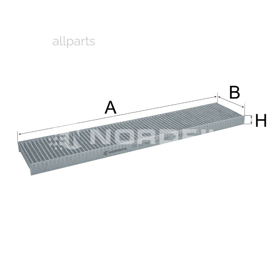NORDFIL CN1274K Фильтр салона угольный FORD Galaxy I SEAT Alhambra I (7V) VW Sharan I (7M)