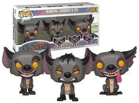 Фигурка Funko Pop! Король Лев: Шензи, Банзай и Эд (Серый, 3)