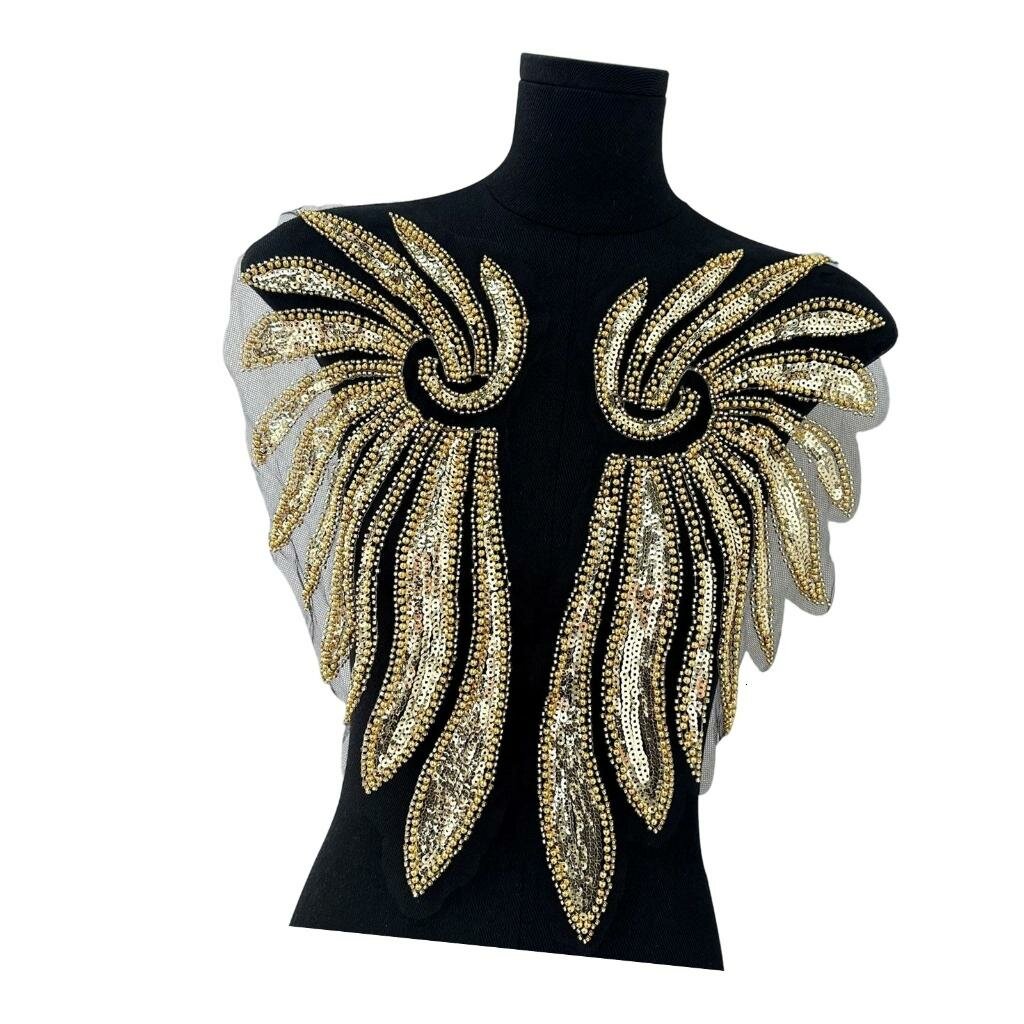 Бисерные швейные крылья для вышивки, Золото