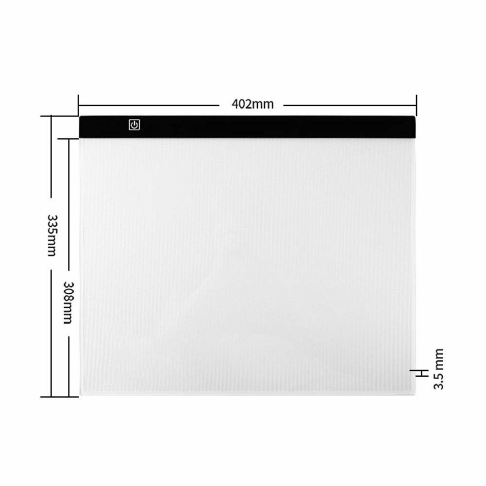 USB-световой планшет для обводки, светодиодная панель формата A3, A4, A5 с защитой глаз и антимерцанием, ультратонкая портативная световая доска для обводки для художников, рисования и рукоделия.