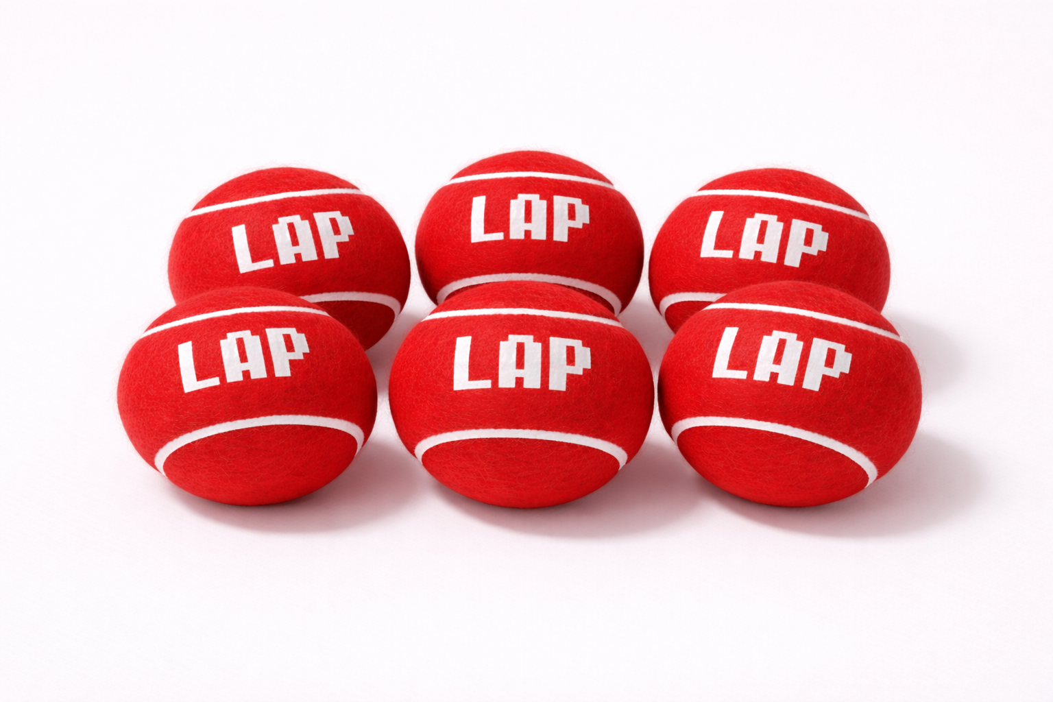 Мяч для лапты/ Комплект мячей для игры в лапту, теннис, 6 мячей диаметр 6,5см; мяч красный LAP