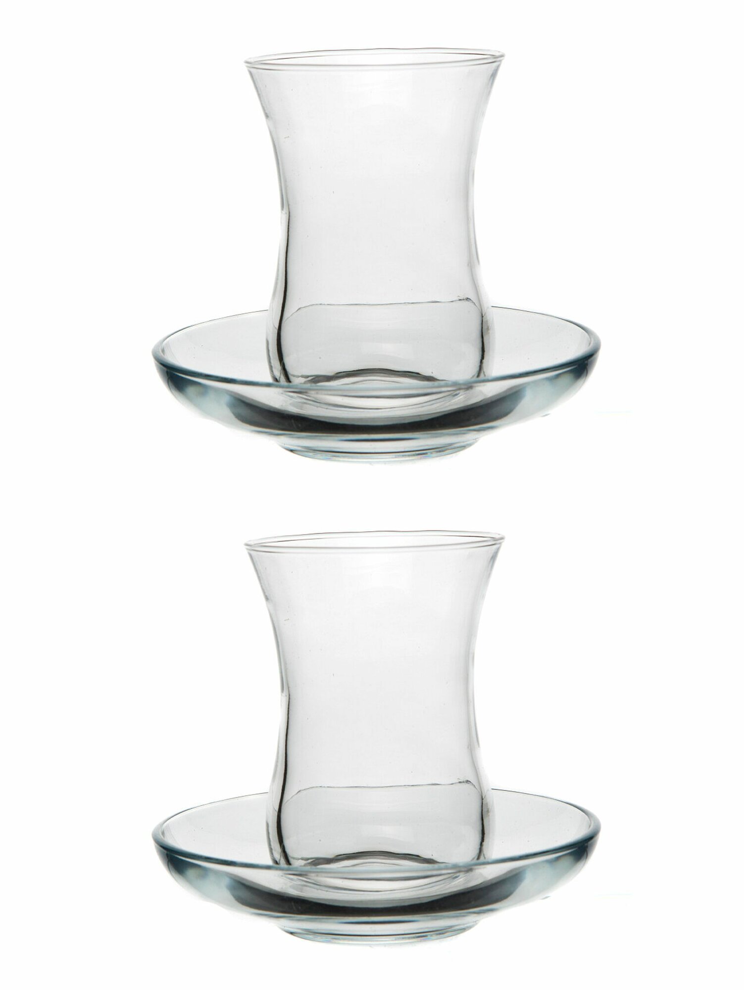 Турецкие стаканы армуду с блюдцами, "Pasabahce", Tea & Coffee (62511 + 54201), 4 предмета, 160мл. Турция