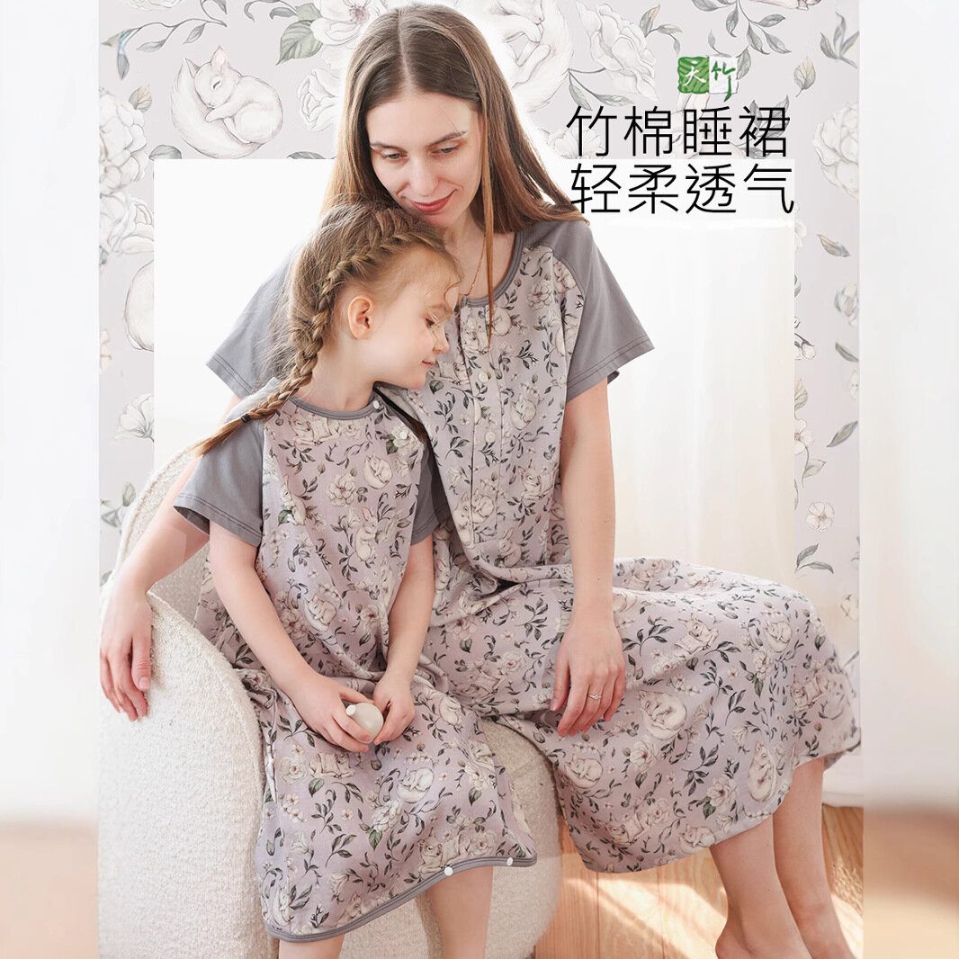 Летний легкий спальный мешок из бамбуковой хлопковой марли для младенцев и детей, дышащий и антибактериальный, подходит для комнат с кондиционером, для домашнего использования, цельный спальный комбинезон для родителей и детей.