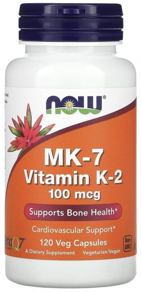 NOW Foods MK-7 Vitamin K-2, МК-7 Витамин К-2 100 мкг 120 капсул