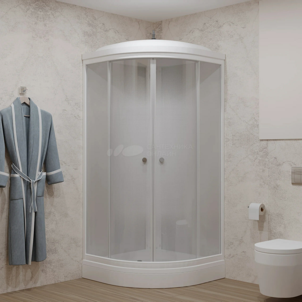 Душевая кабина Triton "Лайт", 100x100см, тропический душ, закрытая, акрил