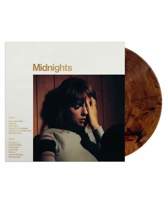 Taylor Swift - Midnights (2022)/Special Edition - Коричневый полупрозрачный мрамор/Виниловая пластинка