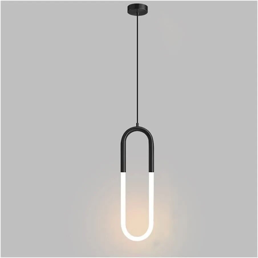 Светодиодный потолочный светильник LED, черный, теплый белый свет, для спальни, гостиной, 400мм