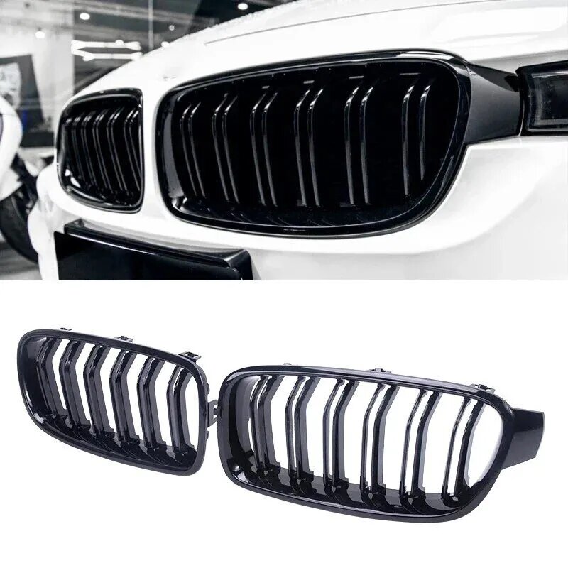 Решетка радиатора ноздри БМВ F30 F31 F35 BMW 316 318 320 328 черный глянец