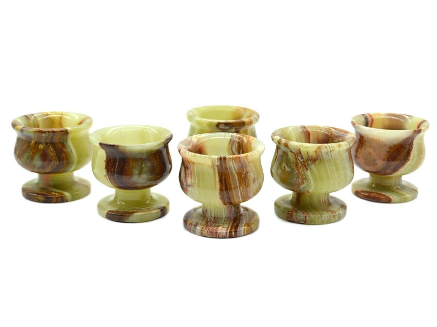 Набор рюмок из натурального камня на 6 персон 50*50*50мм .