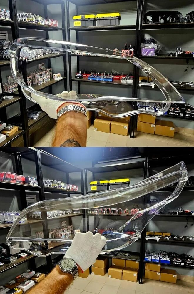 Стекла фар для BMW 5 серия E60 (2004-2010) / Комплект 2шт / Стекла на БМВ е60