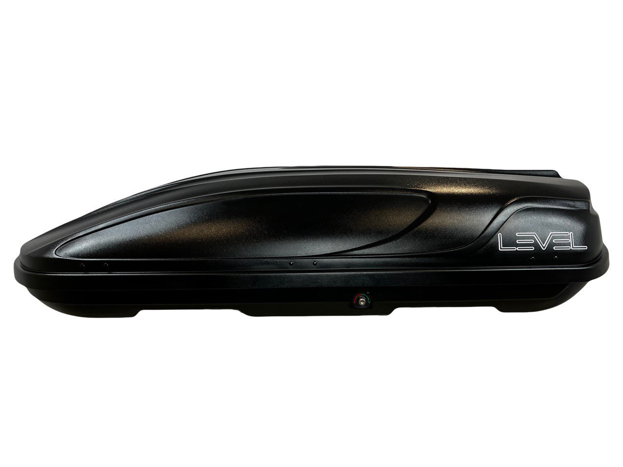 Автобокс на крышу LEVEL 450, чёрный матовый, объём 450 литров, размер 190х80х45 см, с двухсторонним открытием